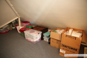 Organized attic, bonus room and holiday decor - The Sunny Side Up Blog