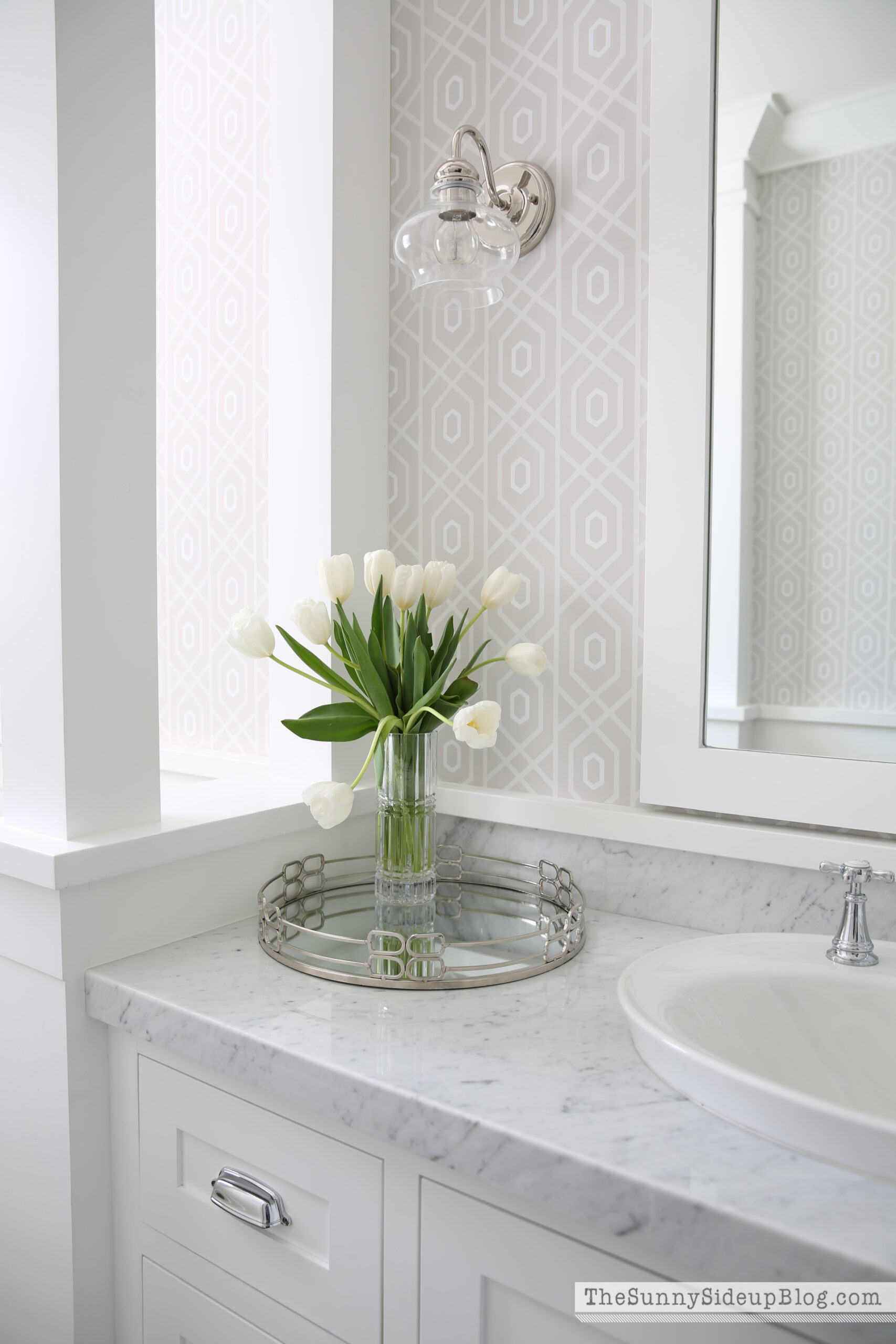 Spring in the Powder Bathroom - The Sunny Side Up Blog