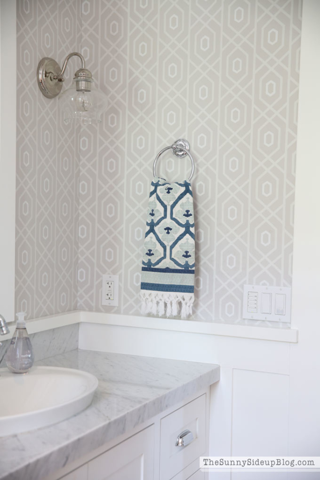 Powder Bathroom (summer refresh!) - The Sunny Side Up Blog