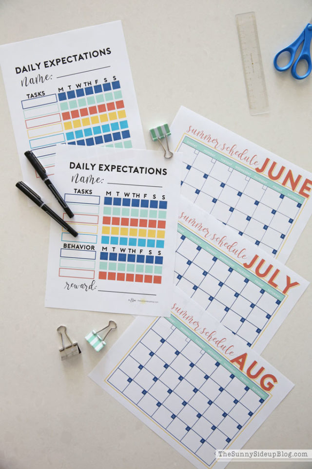 Daily Expectations - a printable to keep your kids on task! - The Sunny ...