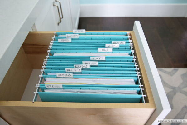 Organized Paper Files - The Sunny Side Up Blog
