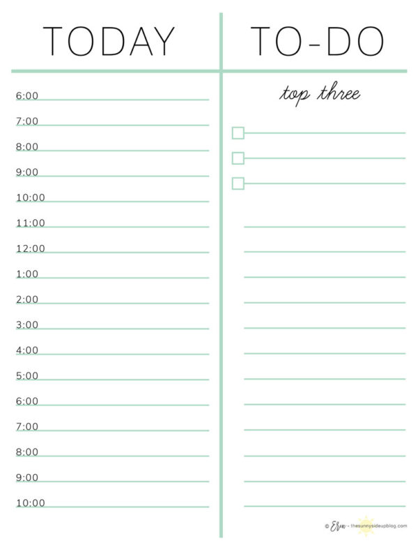 How I Plan My Day (with free printables!) - The Sunny Side Up Blog