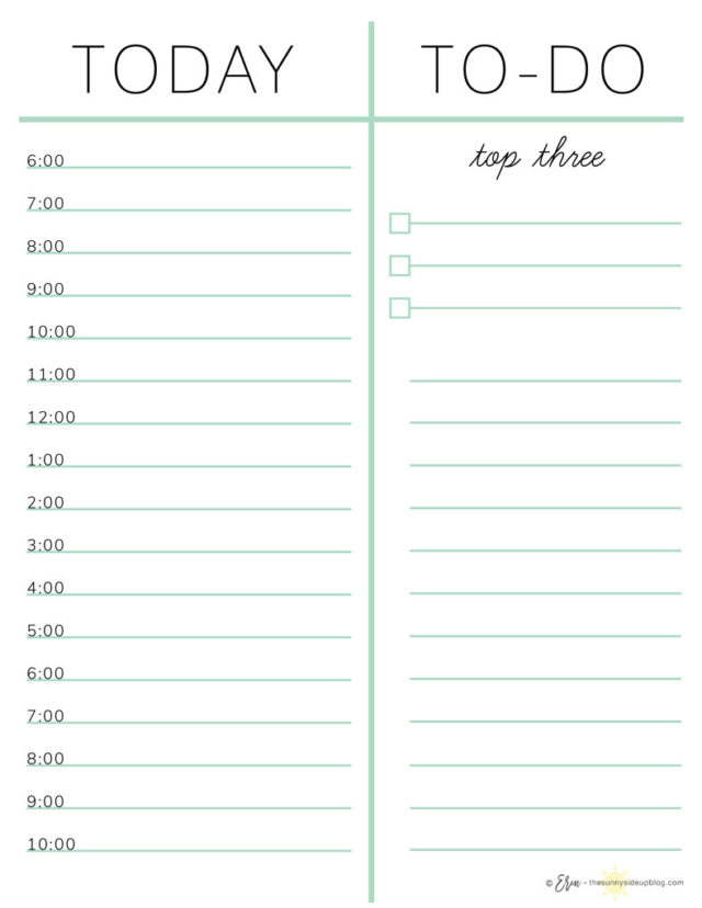 How I Plan My Day (with free printables!) - The Sunny Side Up Blog