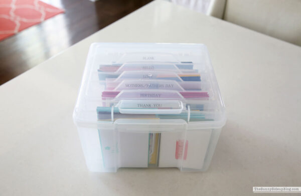 Organized Greeting Cards - The Sunny Side Up Blog