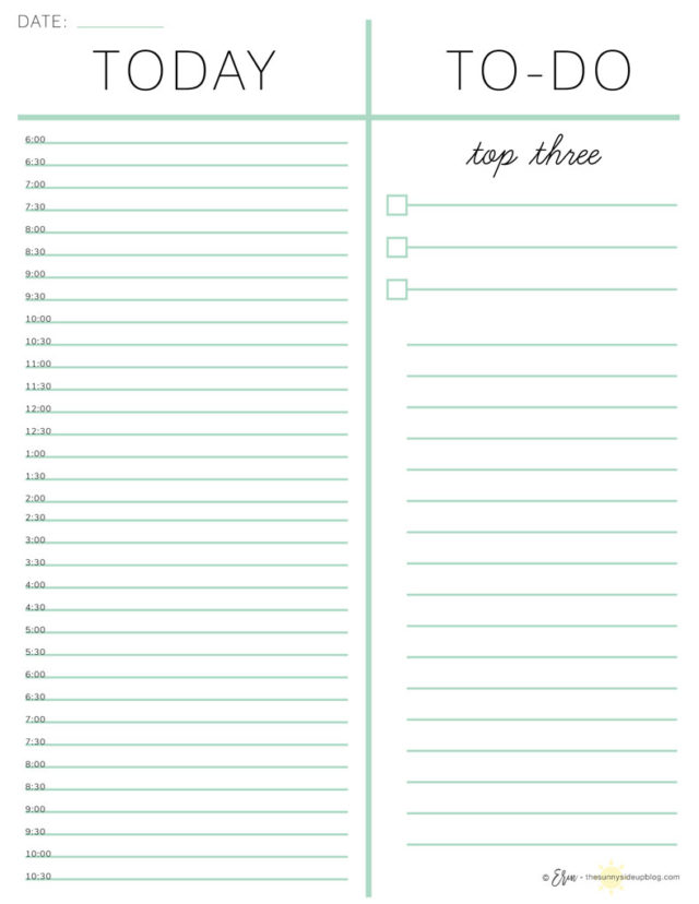 To-Do Lists and Calendar Pages - The Sunny Side Up Blog
