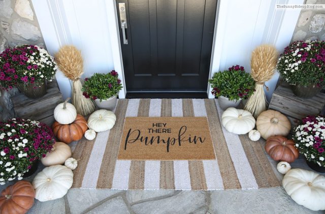 Purple and White Fall Porch - The Sunny Side Up Blog