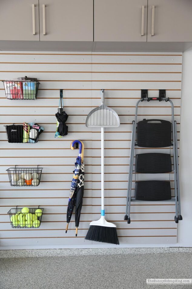 Organized Garage Slat Wall - The Sunny Side Up Blog