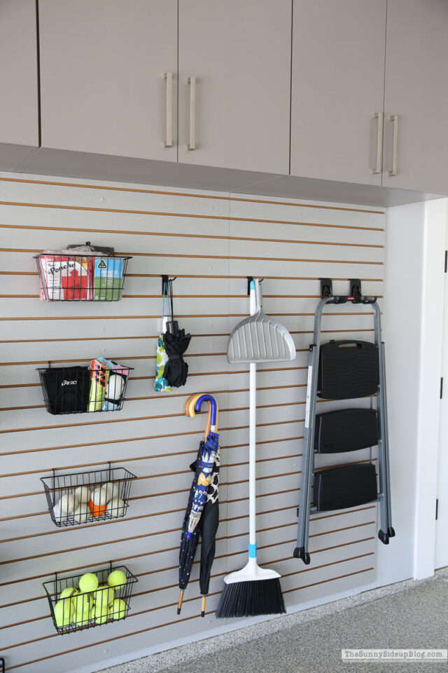 Organized Garage Slat Wall - The Sunny Side Up Blog