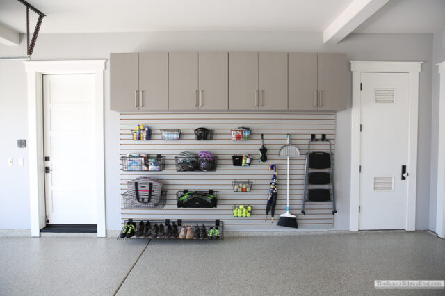 Organized Garage Slat Wall - The Sunny Side Up Blog