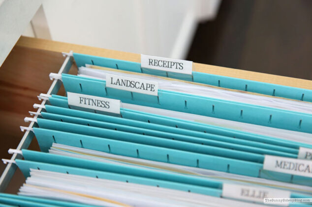 Paper and Office Organization - The Sunny Side Up Blog