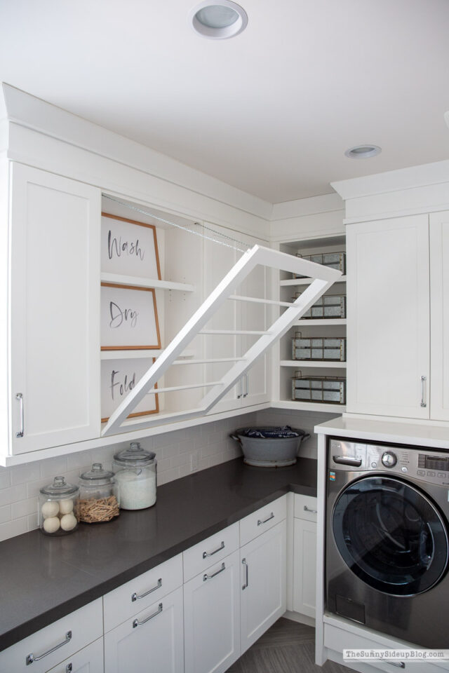 Organized Laundry Room Cupboards and Drawers - The Sunny Side Up Blog