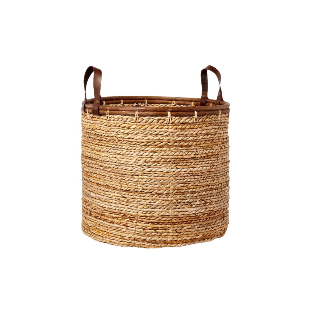 Leather Handle Basket - The Sunny Side Up Blog