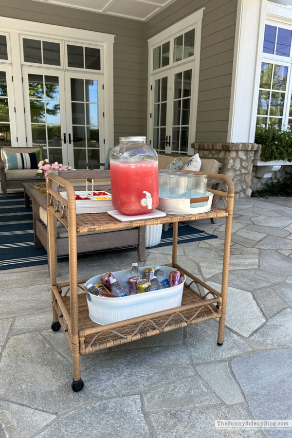 Wicker Bar Cart & Entertaining Favorites - The Sunny Side Up Blog