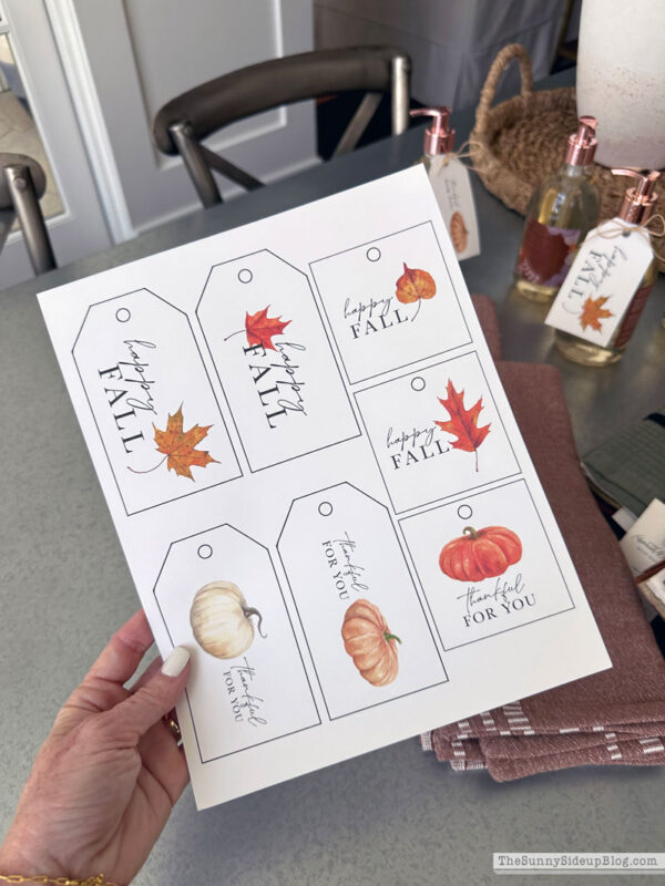 Fall Gift Tags & a Fun Gift - The Sunny Side Up Blog