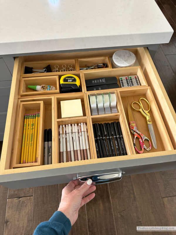 Organized Cooking Utensils & Junk Drawer - The Sunny Side Up Blog