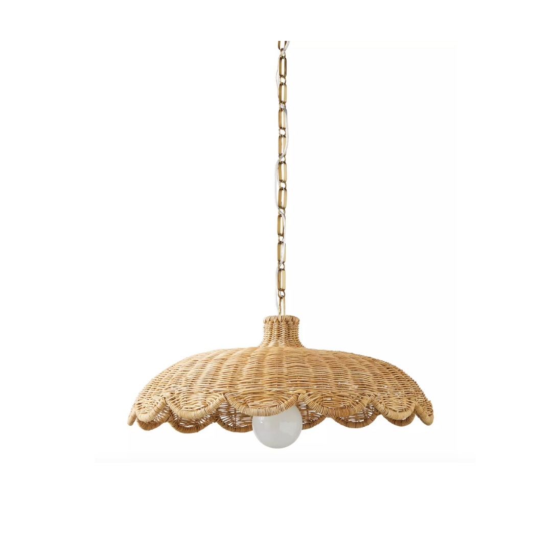 Scallop Rattan Pendant - The Sunny Side Up Blog